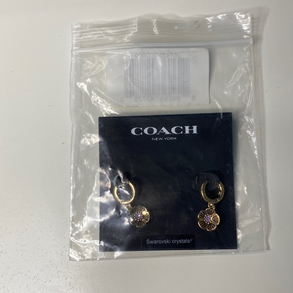 Coach | Jewelry | Coach Tea Rose Drop Flower Earrings | Poshmark